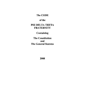 Fillable Online studentlife unc The CODE of the PHI DELTA THETA ...