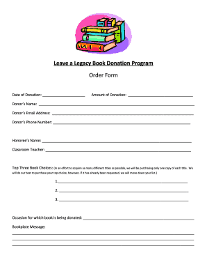 Fillable Online chipeta d11 Leave a Legacy Book Donation Program Order ...