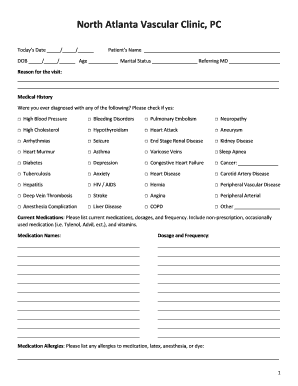 Fillable Online North Atlanta Vascular Clinic, PC - North Atlanta ...