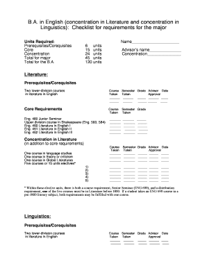 Fillable Online BA_checklist for students (after Fall_06) - Department ...