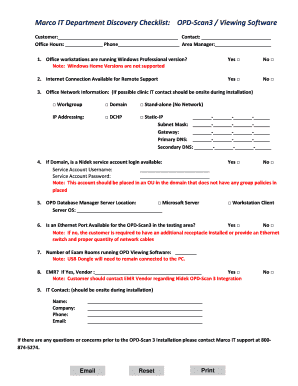 Fillable Online Marco IT Department Discovery Checklist - OPD-Scan ...