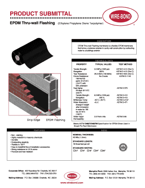 Fillable Online EPDM Thruwall Flashing (Ethylene Propylene Diene ...