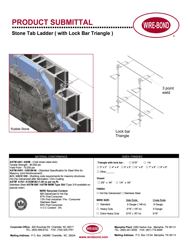 Fillable Online Stone Tab Ladder ( with Lock Bar Triangle ) Rubble ...