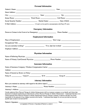 Fillable Online Personal Information Emergency Information Employment ...