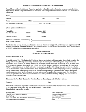 Fillable Online gardensfornutrition GFN Application and Rules 2016 ...