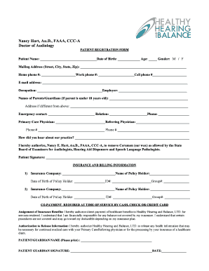 Fillable Online Pat Reg form Fax Email Print - pdfFiller