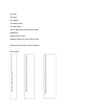 Fillable Online Last four digits of your Social Security number Fax Email Print - pdfFiller