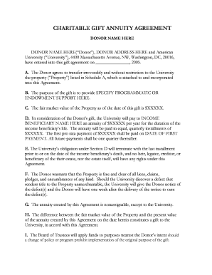 Fillable Online wpgc memberclicks CHARITABLE GIFT ANNUITY AGREEMENT ...