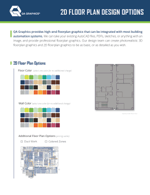Fillable Online 2D Floor Plan Options 2D FLOOR PLAN DESIGN OPTIONS QA Graphics provides highend ...