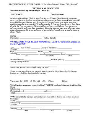 Fillable Online leatherstockinghonorflight LEATHERSTOCKING HONOR FLIGHT ...