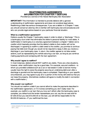 Fillable Online hib uscourts Reaffirmation Agreement - US Bankruptcy ...