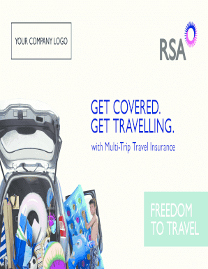 Fillable Online Get cOvered get travelling - RSA Travel Partners Fax ...