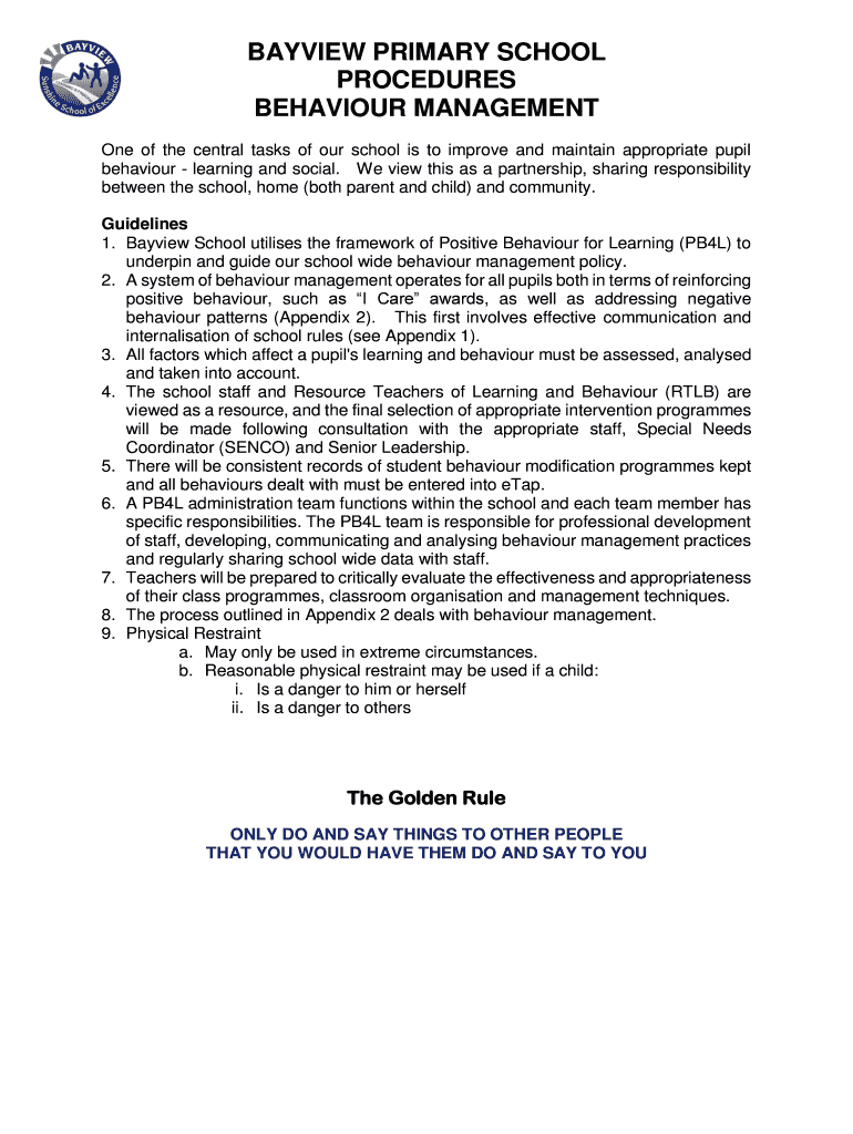 Fillable Online BAYVIEW PRIMARY SCHOOL Fax Email Print - pdfFiller