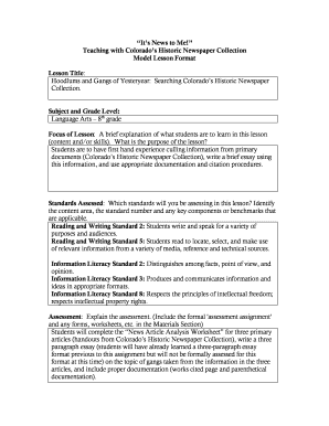 Fillable Online Teaching with Colorados Historic Newspaper Collection ...