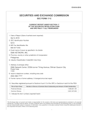 Fillable Online C018102016 SECURITIES AND EXCHANGE COMMISSION SEC FORM ...
