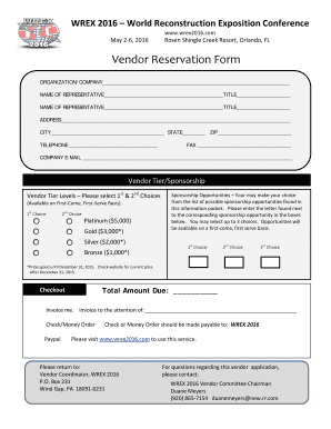 Fillable Online The Venue - bwrex2016bbcomb Fax Email Print - pdfFiller
