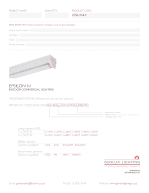 Fillable Online genluxlighting co EPSILON N - Genlux Lighting Fax Email ...