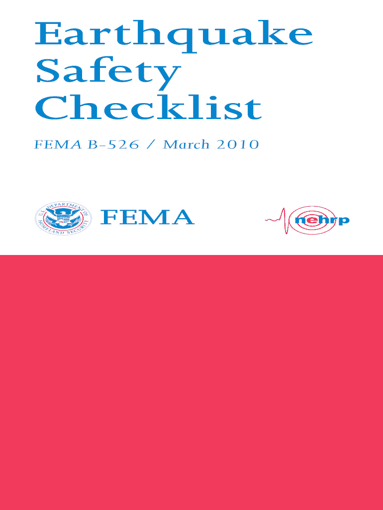 Fillable Online Earthquake Safety Checklist - bcollegestufbbcomb Fax ...