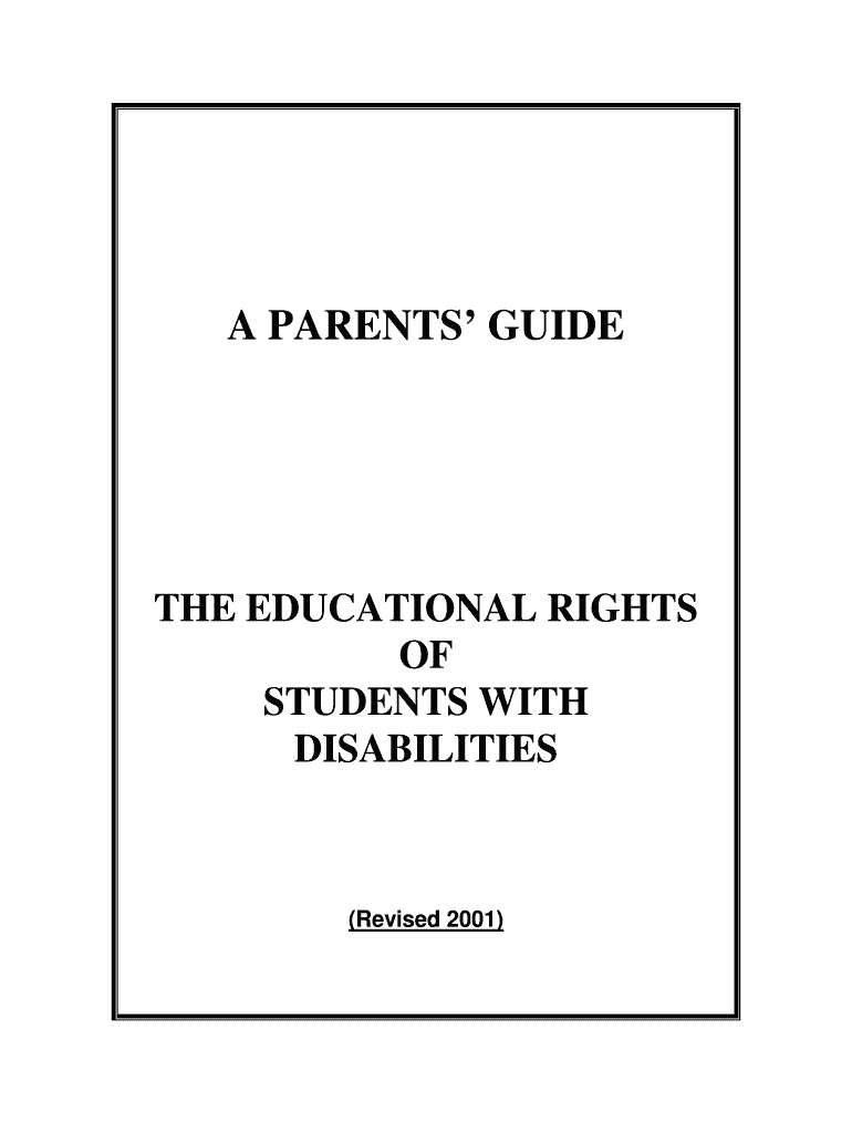 Fillable Online Parent Guide - The Educational Rights of Students with ...