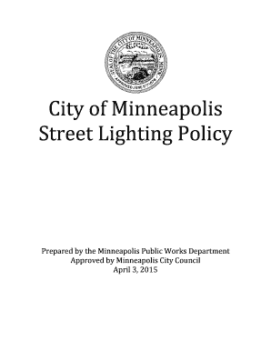 Fillable Online Street Lighting Policy Fax Email Print - pdfFiller