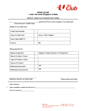 Fillable Online NTUC CLUB 1 Pasir Ris Close Singapore 519599 Fax Email ...