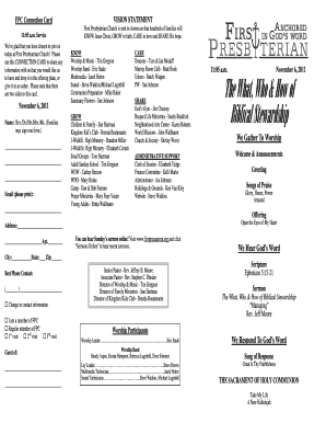 Fillable Online firstpresaurora Ushers - Butch Watgen The What Who amp ...