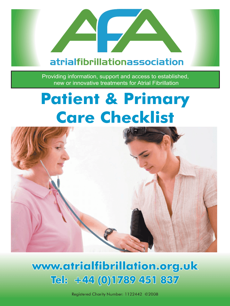 Fillable Online atrialfibrillation-au Patient & Primary Checklist.indd ...