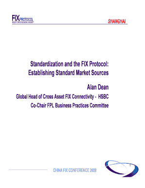 Fillable Online Standardization and the FIX Protocol: Fax Email Print ...