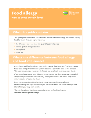 Fillable Online How to avoid certain foods Fax Email Print - pdfFiller