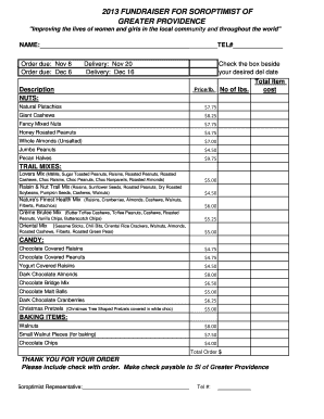 Fillable Online soroptimistnortheasternregion 2013 FUNDRAISER FOR ...