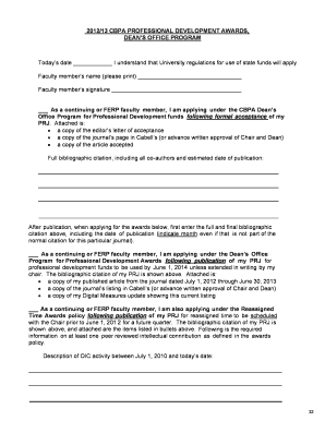 Fillable Online cbpa csusb PROFESSIONAL DEVELOPMENT amp REASSIGNED TIME ...