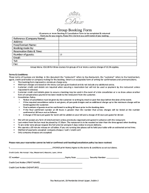 Fillable Online dax Please fill in this form as a confirmation of your booking Fax Email Print ...