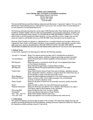 Fillable Online ELECTRONIC BILL PAYMENT & INTERNET BANKING Fax Email ...