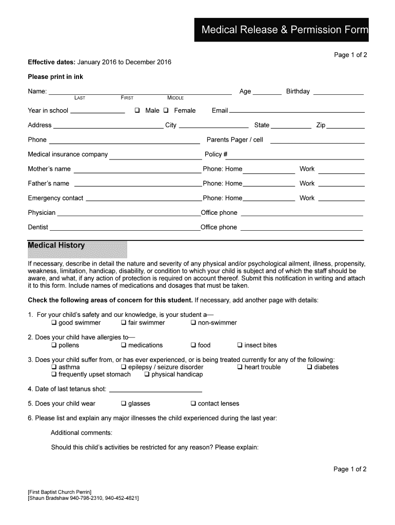 Fillable Online Medical Release & Fax Email Print - pdfFiller