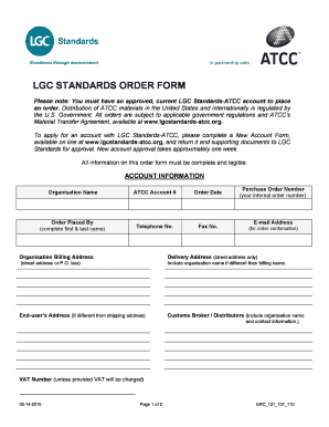 Fillable Online lgcstandards-atcc ATCC ORDER FORM - lgcstandards ...