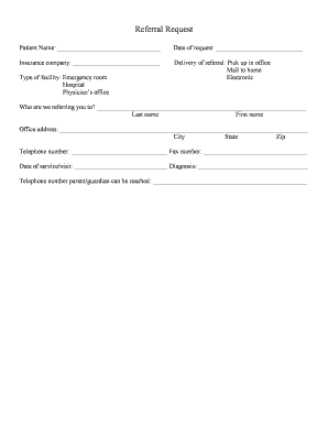 Fillable Online HMO Referral Form Fax Email Print - pdfFiller
