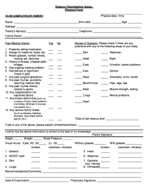 Fillable Online Solanco Midget Football physical form Fax Email Print ...
