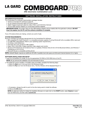 Fillable Online 39E Electronic Combination Lock Fax Email Print - pdfFiller