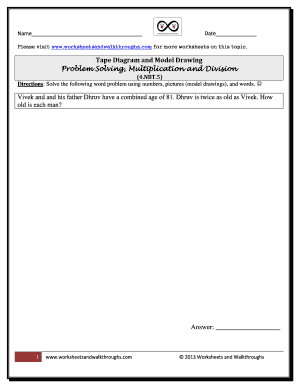 Fillable Online Directions: Solve the following word problem using ...