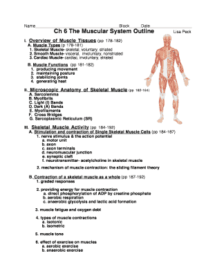 Fillable Online Ch 6 The Muscular System Outline Fax Email Print ...