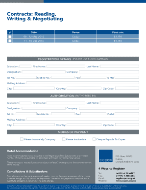 Fillable Online copex org Contracts Reading Writing amp Negotiating ...