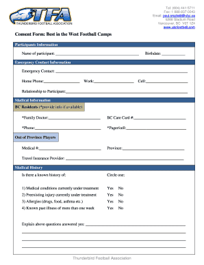 Fillable Online Wavier Form v2 Fax Email Print - pdfFiller