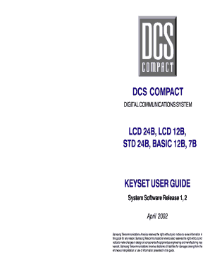 Fillable Online DCS Compact Keyset User Guide. DCS Compact Keyset User Guide Fax Email Print ...