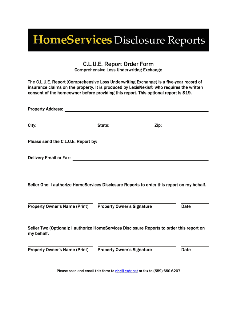 Clue Report On Home Insurance Claims Image - Fill Online, Printable ...