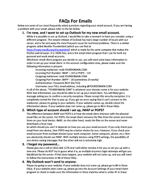 Fillable Online FAQs For Emails Fax Email Print - pdfFiller