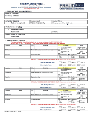 Fillable Online acfe-p V3 REGISTRATION FORM Awareness Prevention ...