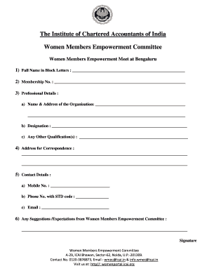 Fillable Online womenportal icai Registration Form(1).docx ...