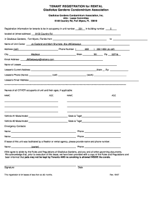 Fillable Online jmgetaways Tenant registration glad - bjmgetawaysbbnetb ...