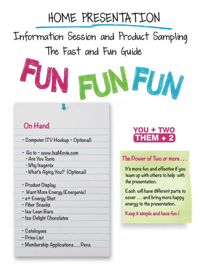 Fillable Online Home Presentation FUN FUN FUN - All In One Business Fax ...