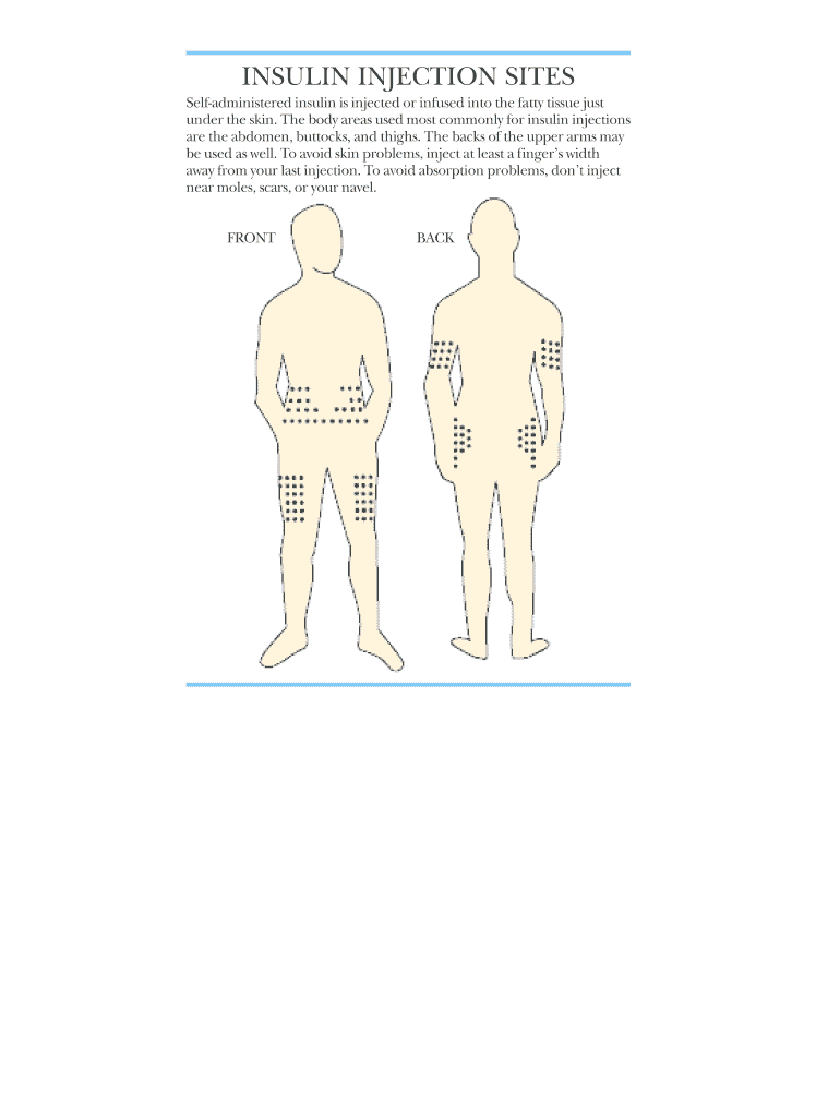 Fillable Online INSULIN INJECTION SITES Fax Email Print - pdfFiller